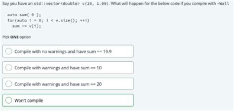 Solved Say You Have An Std Vec Tor Cdouble V18199