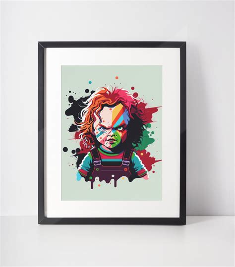Chucky Printable Painting Chucky Doll Wall Art Decor Goth Occult