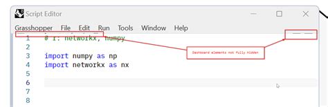 Bug Hidden Dashboard Icons Still Slightly Visible Script Editor