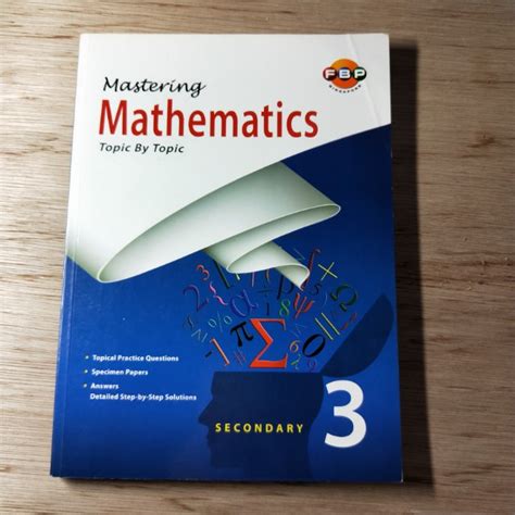 Mastering Mathematics Topic By Topic Secondary 3 Hobbies And Toys Books And Magazines Textbooks