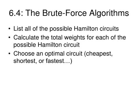 Ppt 64 The Brute Force Algorithms Powerpoint Presentation Free Download Id1403416