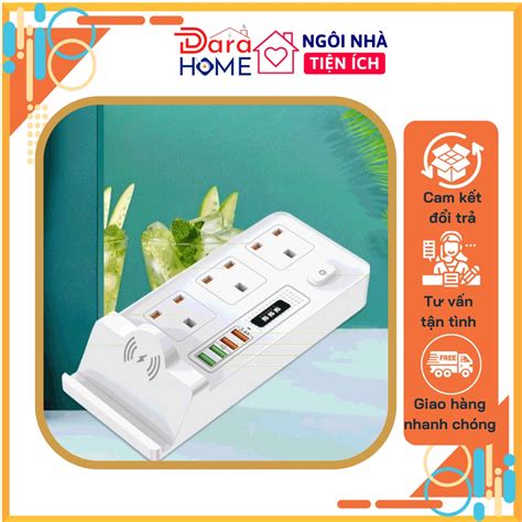 NEW Model Smart Multi Function Type C Power Socket With 3 USB Ports With Phone Holder And