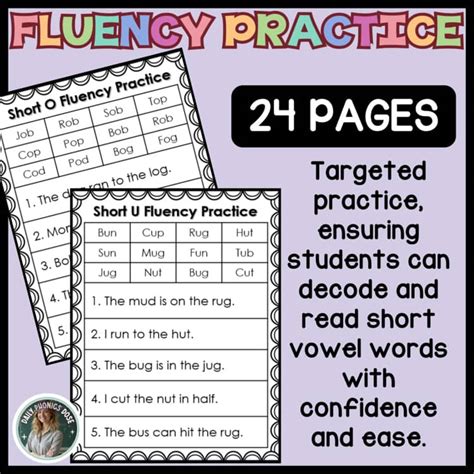Short Vowels Cvc Ccvc Words Fluency Passages Paired Fluency Practice
