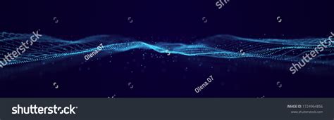 미래적인 파도 추상 기술 배경 빅 스톡 일러스트 1724964856 Shutterstock