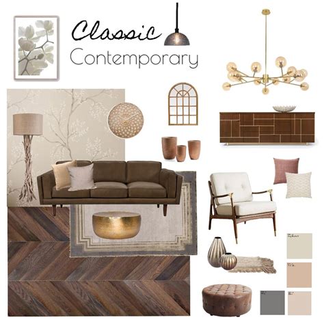 Classic Contemporary Interior Design Mood Board Contemporary Style