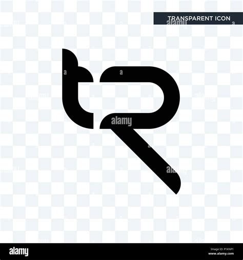 Tr vektor Icon auf transparentem Hintergrund isoliert, tr logo Konzept ...