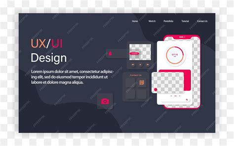 Premium Vector Ui And Ux Application Interface Design With Phone Frame
