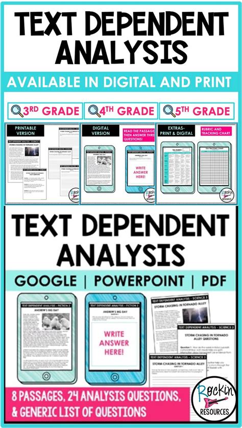 4th Grade Text Dependent Analysis Tda Text Evidence Writing Text Evidence Writing