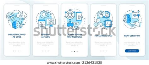 Tech Macro Trends Blue Onboarding Mobile Stock Vector Royalty Free 2136431535 Shutterstock