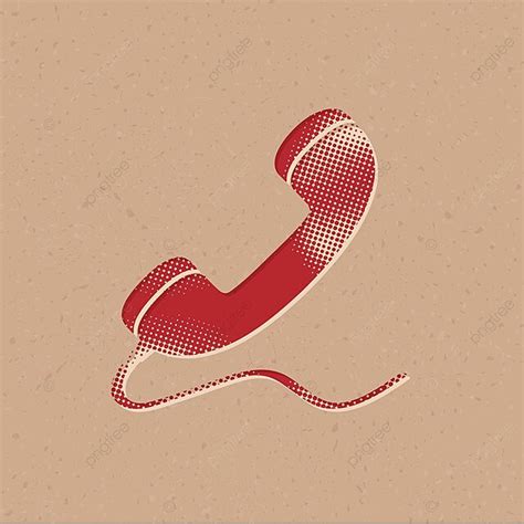 Halftone Icon Wireless Phone Communication Pictogram Call Vector Communication Pictogram Call