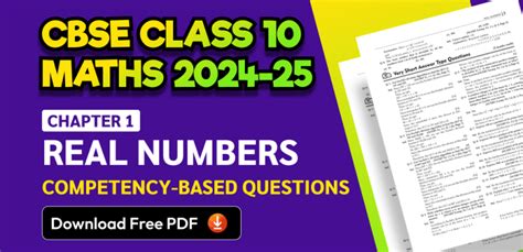 CBSE Class 10 Maths 2024 25 Chapter 1 Real Numbers Important