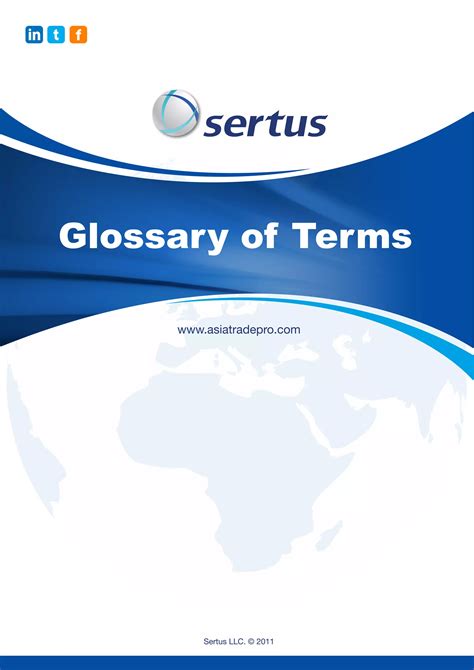 Sourcing And Procurement Glossary Of Terms Pdf