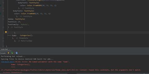 Flutter No Named Parameter With The Name Home Stack Overflow