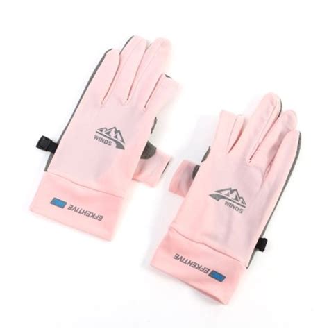 Shoppingplan 하이쿨 여성 2컷 스포츠 장갑 M 핑크 Uv차단 등산장갑 핫트랙스