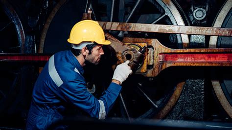 안전 유니폼과 헬멧을 착용한 엔지니어 철도는 열차 아래에서 점검 중입니다 강철에 대한 스톡 사진 및 기타 이미지 강철 건설 기계류 건설 산업 Istock