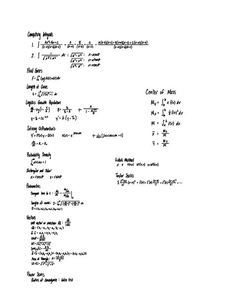 math 122 final notes lecture notes computing integrals 1 i at