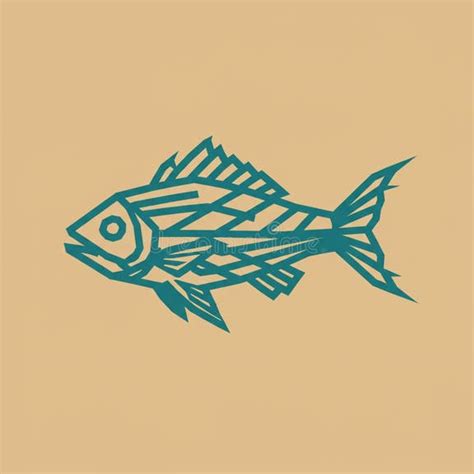 Abstract Geometric Fish Illustration Features Bold Angular Shapes And Lines The Fish Is Stock Abstract Geometric Fish Illustration Features Bold Angular Shapes And Lines The Fish Is Stock