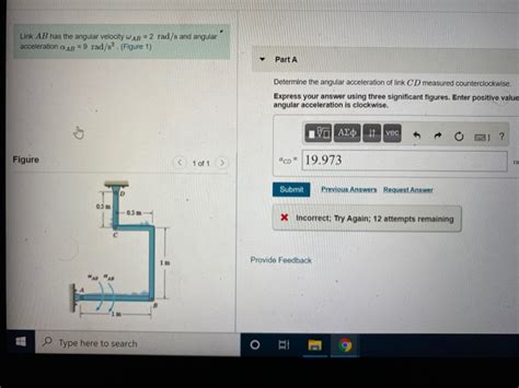 solved link ab has the angular velocity wab 2 rad s and