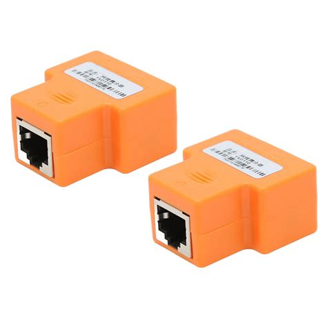 Acoplador Divisor Ethernet De 1 A 2 Conector Rj45 De Resistencia A Interferencias Para