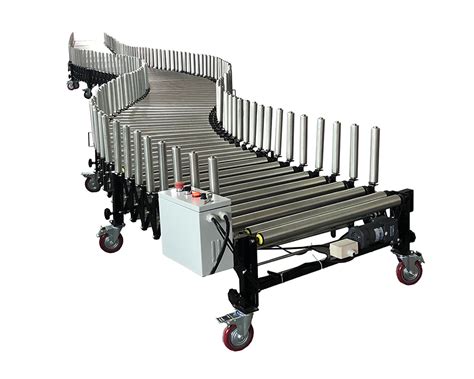 Extendable Power Roller Conveyor With Side Guide Rollers Yifan Conveyor