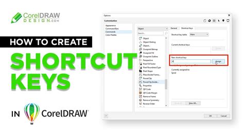 How To Create Shortcuts In Coreldraw Coreldraw Tutorial Youtube