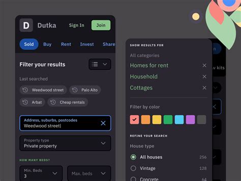 Mobile Filters Dark S8 Figma Ui Kit By Roman Kamushken On Dribbble