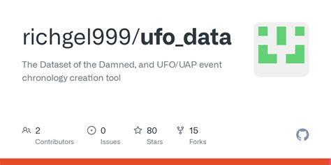 Github Richgel999ufodata The Dataset Of The Damned And Ufouap Event Chronology Creation Tool