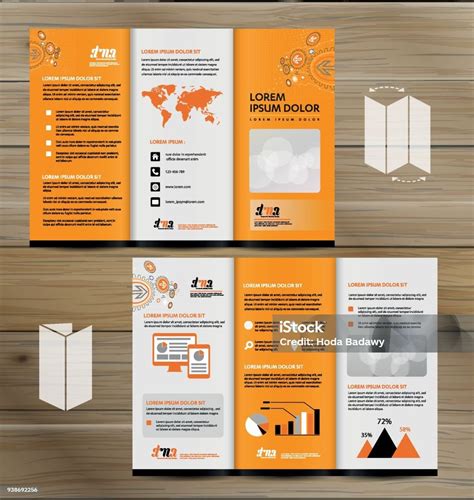 트라이 배 브로셔 모형 트라이 배 브로셔 배경 3 차원 일러스트 레이 션의 현실적인 렌더링 추상적인 사업 트라이 배 전단지 전단지 벡터 디자인 설정 프레 젠 테이 션 레이