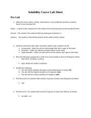Solubility Curve Lab Sheet Docx Solubility Curve Lab Sheet Pre Lab Define The Terms Solute