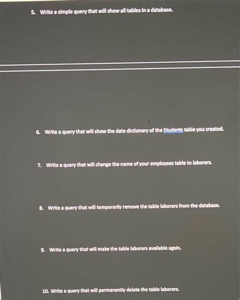 solved hw 3 table creation and management queries 5 pts