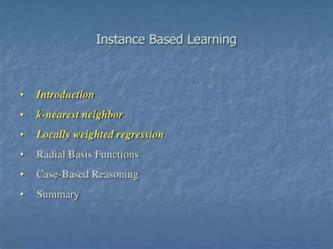 ppt instance based learning powerpoint presentation free download id 5372248