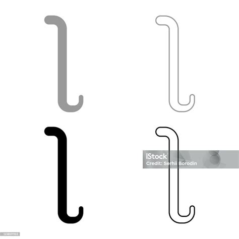 Iota 그리스 어 기호 작은 문자 소문자 글꼴 아이콘 윤곽 설정 블랙 그레이 컬러 벡터 일러스트 플랫 스타일 이미지 0명에 대한 스톡 벡터 아트 및 기타 이미지 Istock