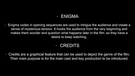 Opening Sequence Codes And Conventions Ppt