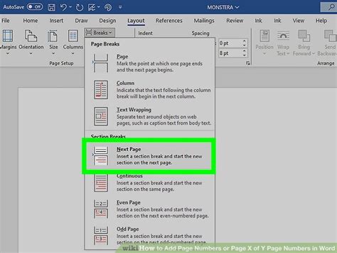 How To Add Page Numbers Or Page X Of Y Page Numbers In Word