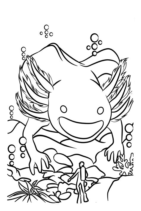 Axolotl Coloring Sheets Printable Free