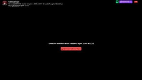 How To Fix The Twitch Network Error 2000