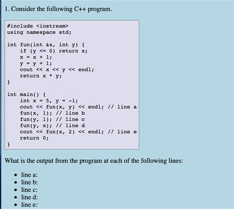 Solved 1 Consider The Following C Program Include
