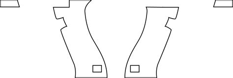 Glock 21 Blank Gun Template Vector File Svg Dxf Eps Png  Inspire Uplift