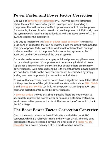 Power Factor And Power Factor Correction Pdf Ac Power Rectifier