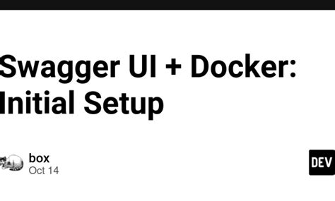 Swagger Ui Docker Initial Setup
