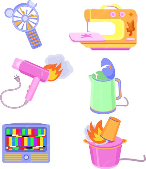 전기 손상 세트 가전제품 가전 가전 제품 Png 일러스트 및 Psd 이미지 무료 다운로드 Pngtree