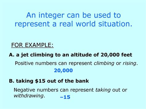 Integers Examples In The Real World