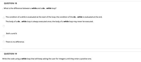 Solved Question 16 The Kind Of Loop You Would Have If The
