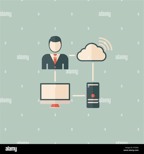 Cloud Computing Flat Icon Stock Vector Image And Art Alamy