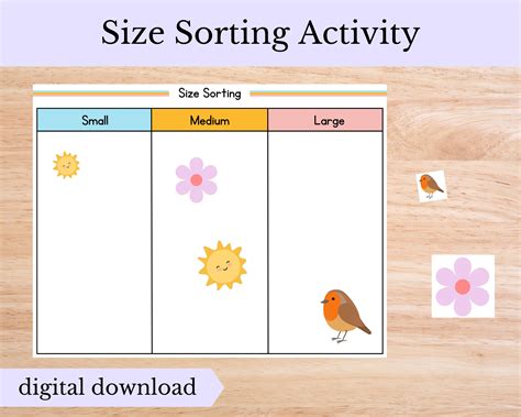 Size Sorting Activity Digital Download Etsy