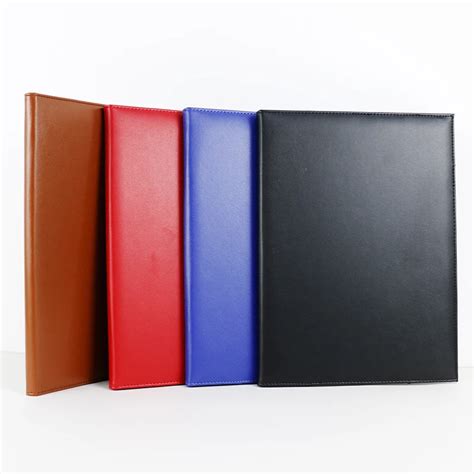 PU Faux Leather A4 Menus Cover File Folder Menu Folder For Conference Contract Business Folders