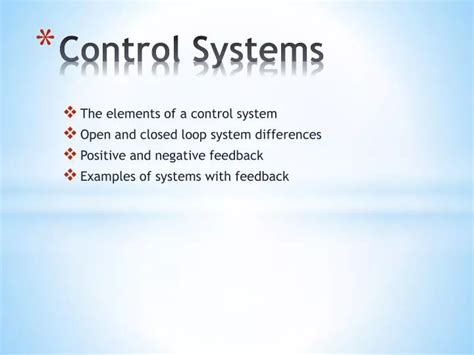 PPT Control Systems PowerPoint Presentation Free Download ID 2395416