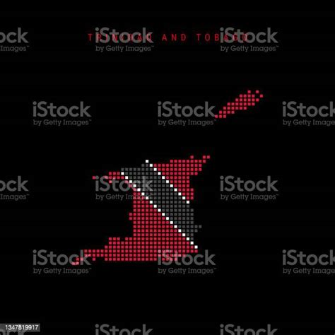 트리니다드 토바고의 정사각형 점 패턴지도 깃발 색이 있는 점선 픽셀 맵입니다 벡터 일러스트레이션 가벼운에 대한 스톡 벡터 아트 및 기타 이미지 Istock