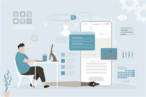 애플리케이션 개발 및 Ui Ux 디자인 핸드폰 화면의 다른 아이콘 응용 프로그램을 위한 인터페이스 디자인을 개발합니다 앱 사용자