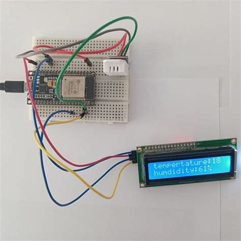 Display On The I2c Lcd Display The Temperature And Humidity Measured By